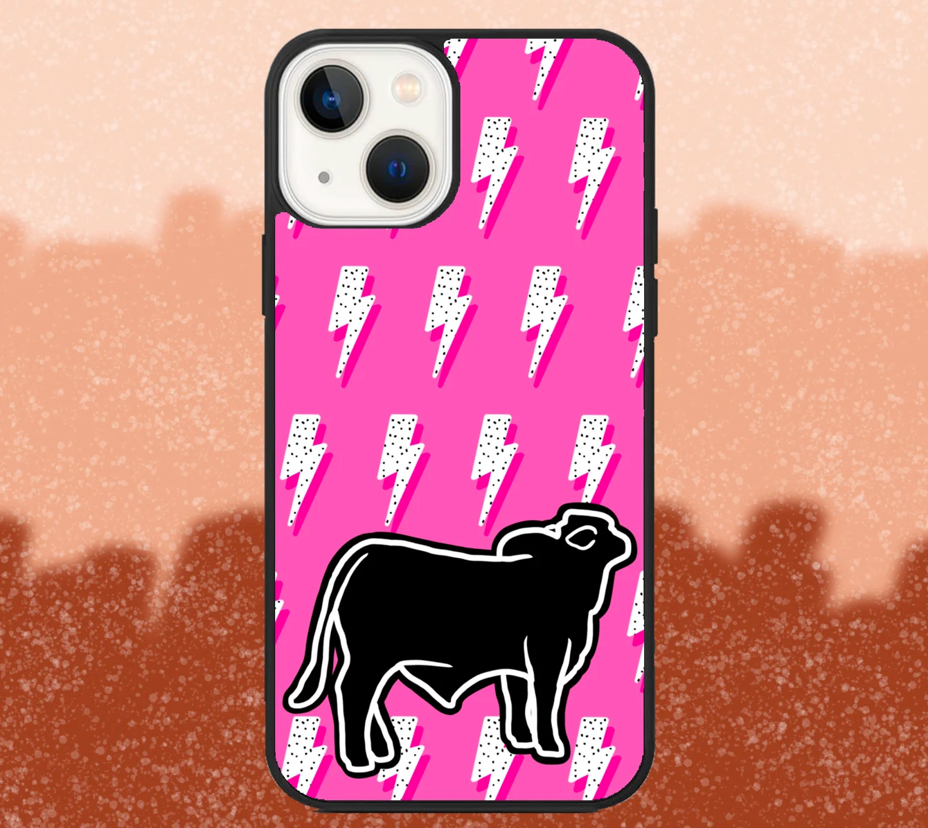 Brahman Pink Lightning Bolt iPhone Case – Ranchin' Roots